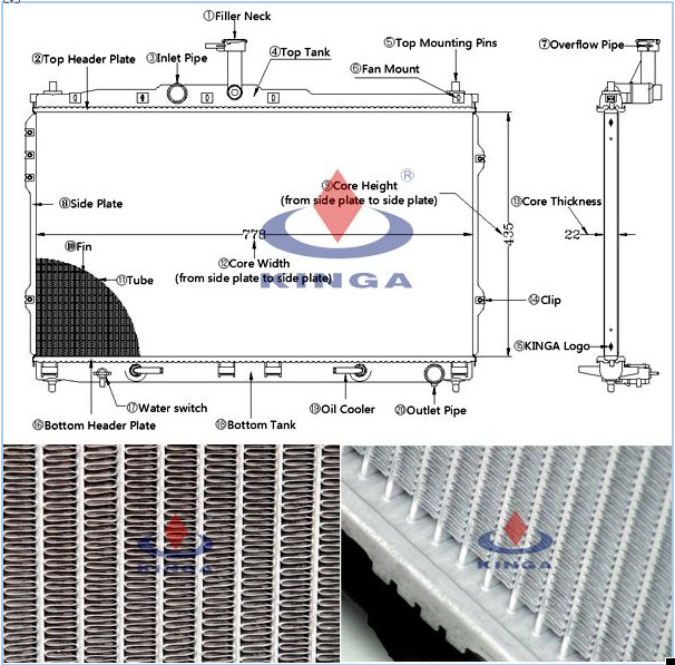 MAZDA B2200 F2P5-15-200D Engine Parts Be Cool Radiators Plastic Tank ...