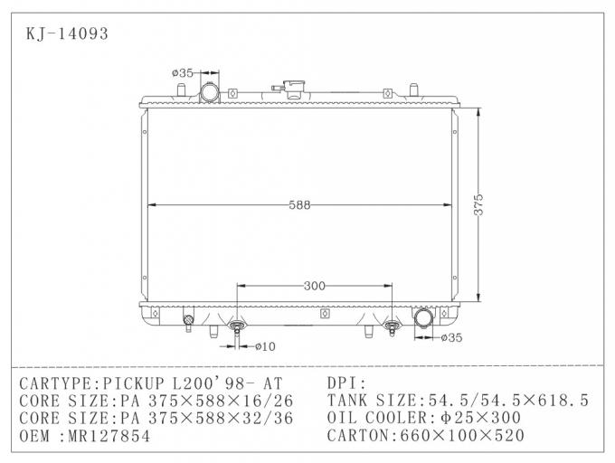 Plastic Radiator Top tank for Auto Radiator Replacement Mitsubishi ...