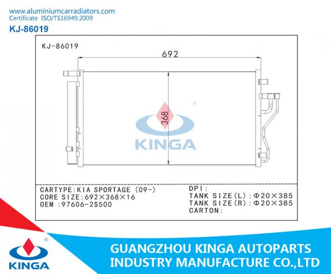 Hyundai Kia Sportage(12-) 97606-2S500 Auto condenser ac car / vehicle ...
